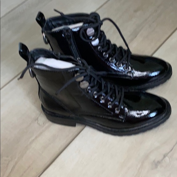 True Craft | Shoes | Nib True Craft Patent Combat Boots | Poshmark